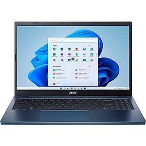 Acer Aspire 3 Thin & Light Laptop - 15.6" Full HD IPS Touch Display - AMD Ryzen 5 7520U - 8GB LPDDR5-512GB SSD - Wi-Fi 6 - Steam Blue