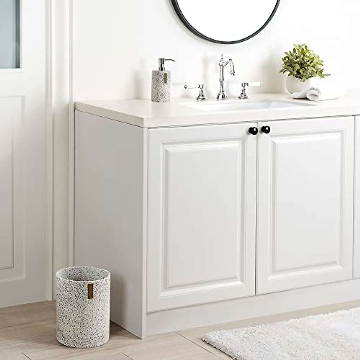 Allure Home Creation Lerrazzo Resin Wastebasket