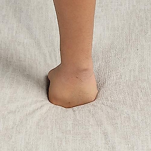 HAUSHECK 4 Pieces Sofa with Ottoman & Right Side Chaise, U Shaped Sectional Couches Living Room Furniture Set, 91.3" D x 122.1" W x 25.6" H, White