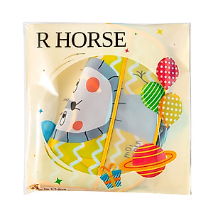 R HORSE 5Pcs Long Sleeved Bib for Babies Toddlers Waterproof Sleeved Bib with Crumb Capacity Pocket Cartoon Baby Bib Infants Feeding Bibs with Lion Seal Fox Pattern for Baby Shower Age 6-36 months