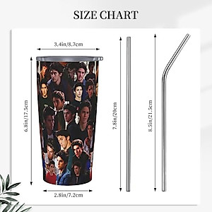 OAEWRE Milo Actors Ventimiglia Stainless Steel Mug Insulated Tumbler Coffee Mugs with Lids and Straw Double Wall Vacuum Cup 20oz