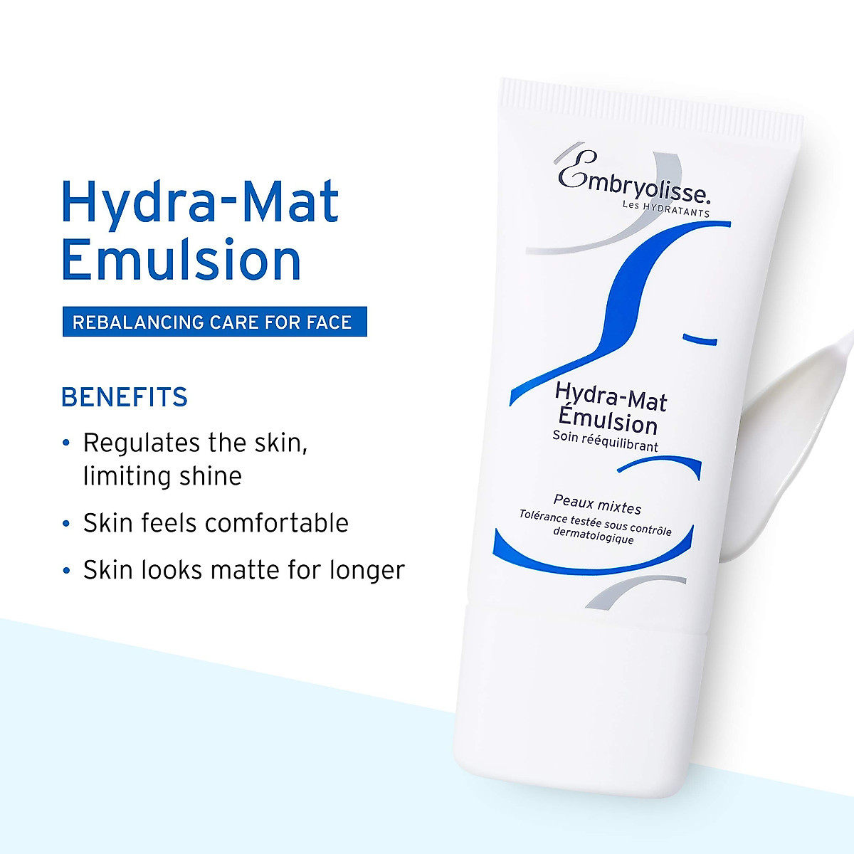 Embryolisse - Hydra Mat Emulsion - Moisturizing Face Cream - 1.35 fl.oz. - Paraben-Free - Made in France