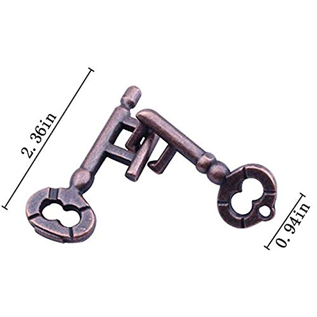 Brain Teaser Puzzle for Adults Puzzles Metal Hole Lock Adult Educational Toy Jigsaw IQ Puzzle (Ferrous)