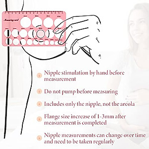 2 Pack Silicone Nipple Ruler, Flange Size Measure for Nipples, Soft Silicone Nipple Measurement Tool for Flanges, Breast Pump Sizing Tool with Holes & Millimeter Scale for Accurate Measurement