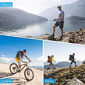 DEECOZY Outdoor Polarized Sunglasses, Fishing Cycling Traveling Flip Cover UV Protection Sunglasses That Can Be Clipped on the Hat Cap (Blue)