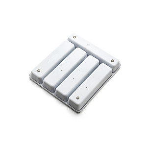 JINAMART Silverware Organizer Tray, Kitchen Utensils Holder and Cutlery Tray with Grooved Drawer Dividers, 5-Compartments Kitchen Drawer Organizer, Non-Slip Rubber Feet BPA-Free (5-compartment)