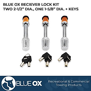 Blue Ox BX88101 two 1/2 locks and one 5/8 Lock Kit , Orange