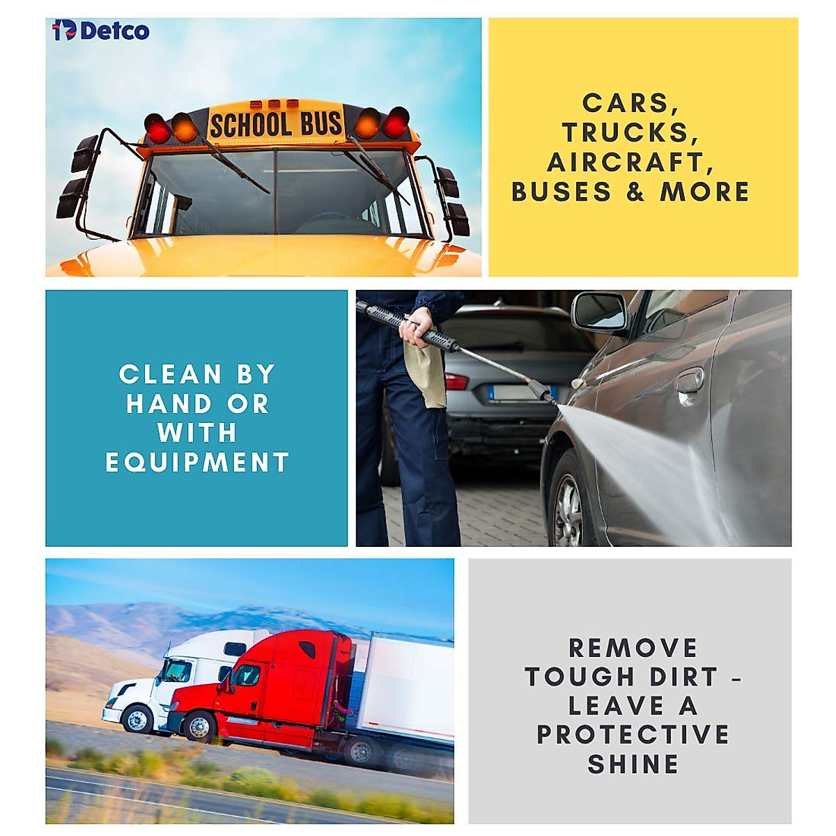 New CAR WASH - Concentrated Soap with Carnauba Wax for RV, School Buses, ATV, Boat, Motorcycle, Detailing, Cleaning- 1oz. per Gallon