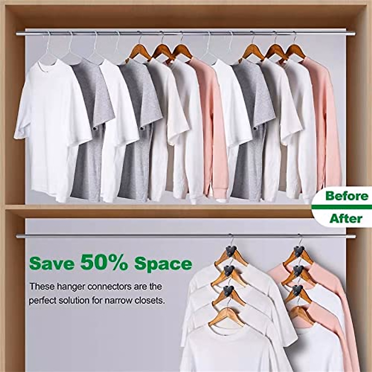 Clothes Hanger Connector Hooks,Hangers AS SEEN ON TV,Closet Organizers and Storage,Hanger Extender Clips,Heavy Duty Cascading Clothes Hanger Hooks (Heart Shape)