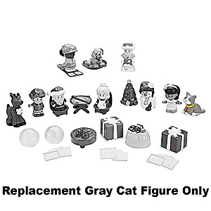 F-Price Replacement Part for Fisher-Price Little People Advent Calender GLK12 & DGF96 Replacement Gray Cat Figure