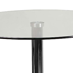 Flash Furniture Hills 31.5'' Round Glass Table with 29''H Chrome Base