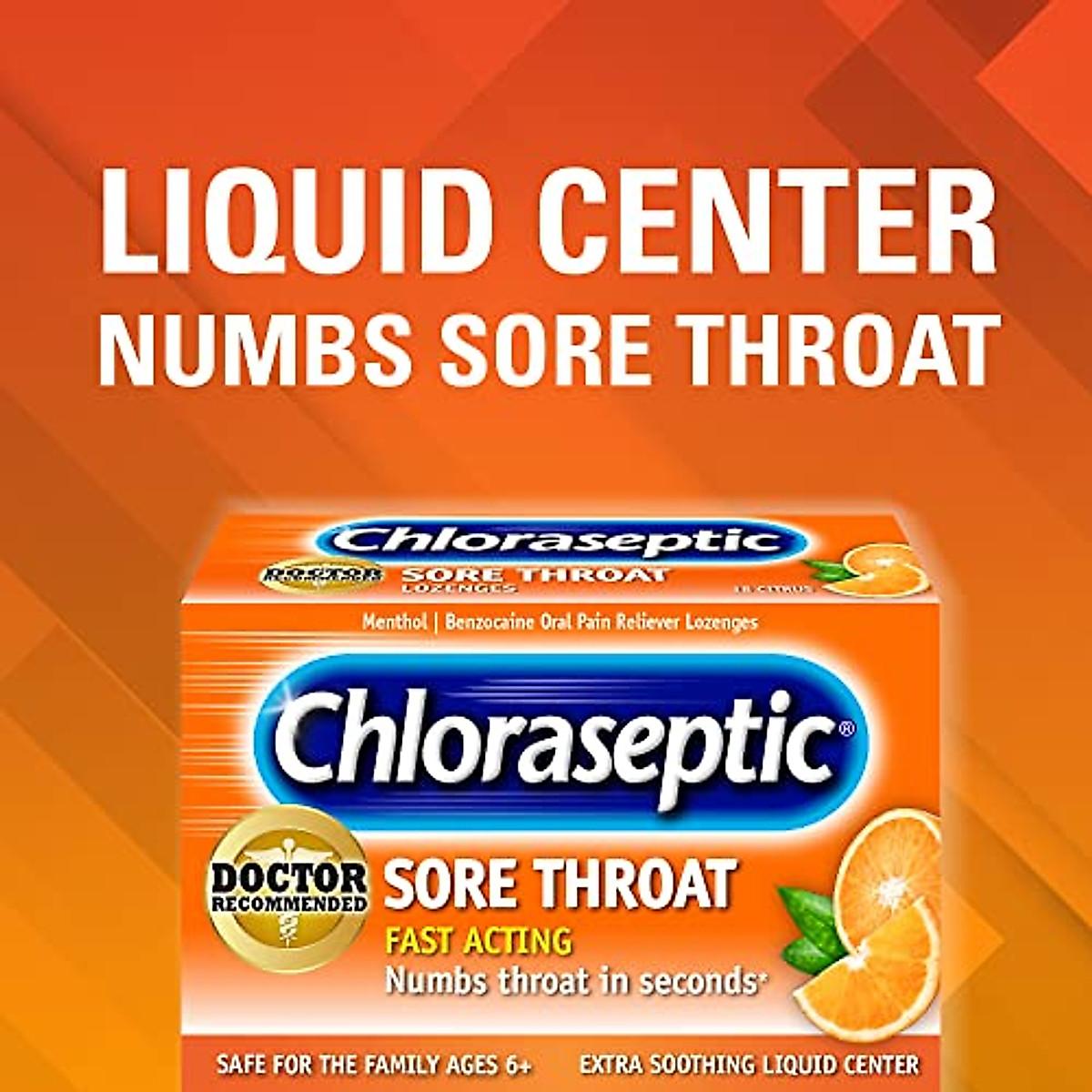 Chloraseptic Sore Throat Lozenges, Citrus, 18 Count, 1 Pack