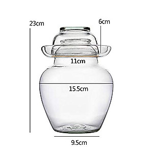 TELLW Home transparent kimchi jar thickened glass pickles altar pickled pot creative pickles pickled cabbage cylinder sealing tank