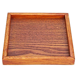 Wooden Trays, Small Square Tray, Tea/Drink Platter, Mini Cup Tray, Portable Small Lovely Square Shape Solid Wood Snack Food Dinning Serving Plate(12.5 * 12.5 * 2)