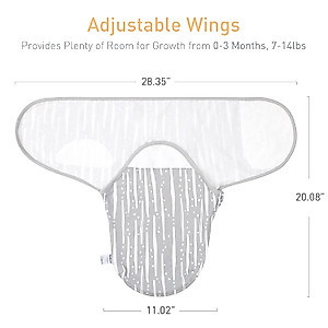 Knirose Noiseless Patented-Velcro Baby Infant Wrap Swaddle Blankets for Newborn Baby Boys Girls 0-3 Months, Wearable Swaddle Sleep Sacks Easy Diaper Changing Sleeping Bag with Zipper