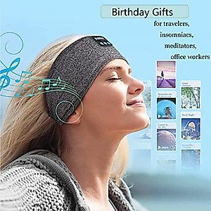 Sleep Headphones Bluetooth Headband, Adeleloth Adjustable Soft Sleep Headphones Headband,Long Time Play Headphone Band with Built in Speakers Perfect for Sleep,Workout,Running,Yoga,Travel