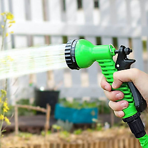 Expandable Garden Hose, Flexible Water Hose with 7 Function Hose Spray Nozzle