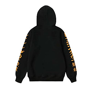 SOLY HUX Men's Graphic Hoodies Letter Car Print Long Sleeve Drawstring Pullover Sweatshirt Black M
