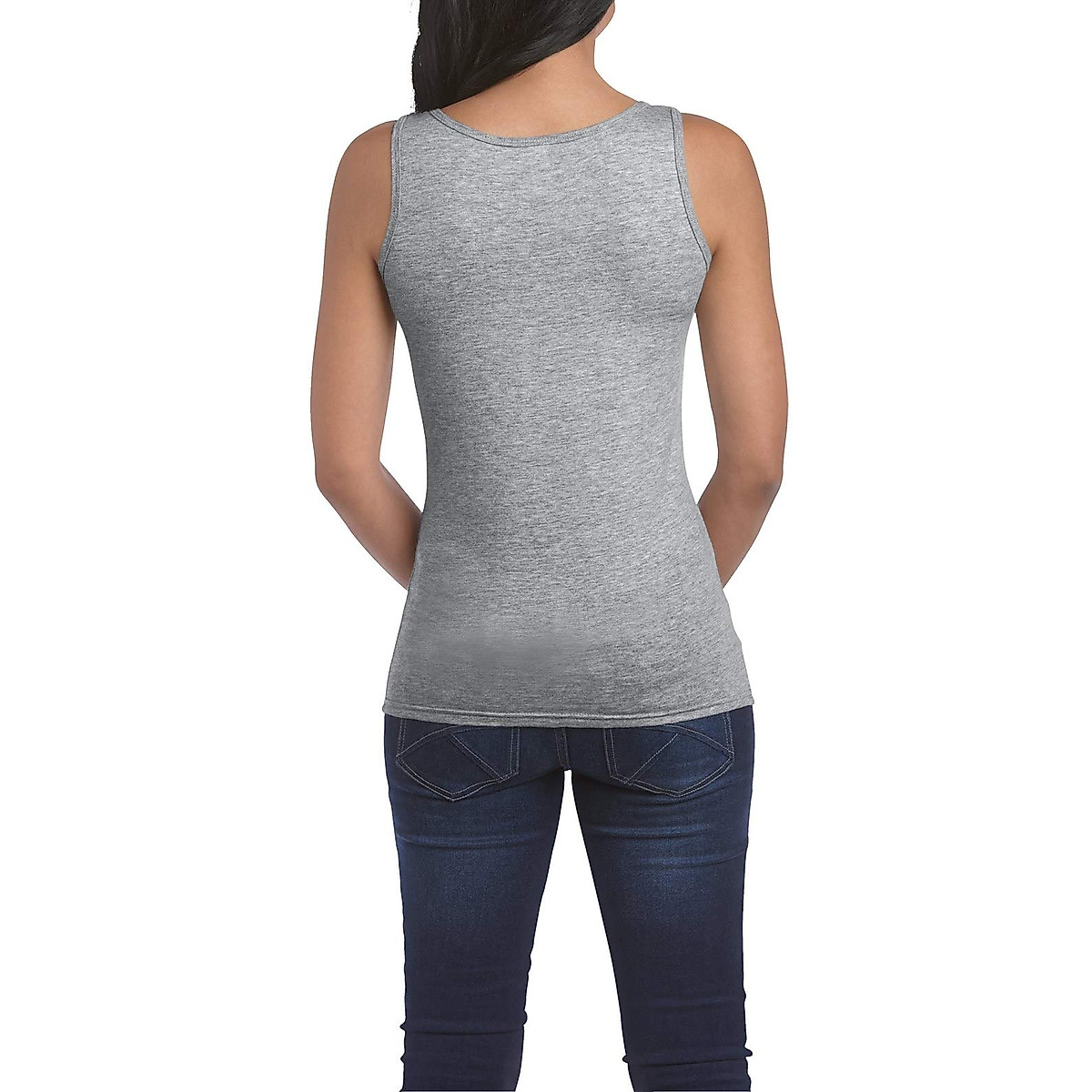 Fashion Gildan 64200L GD Ladies Tank Top White Medium