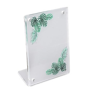 Haofy Desktop Picture Frame, Acrylic Sturdy Picture Frame Simple Cleaning Decorative For Movie Ticket (Monstera Leaves)