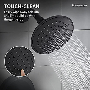 HOMELODY Shower System Black Shower Faucet Set (Valve Included) 6-Inch Shower Faucet & Bathtub Faucet with Diverter, Tub and Shower Faucet Combo, Shower Faucets Sets Complete, Matte Black