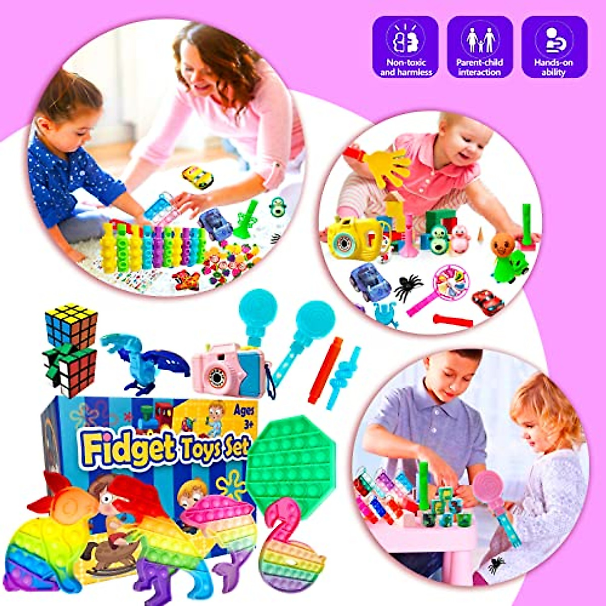 500 PCS Favors for Kids, Fidget Toys Pack, Easter Basket Stuffers, Goodie bag stuffers, Birthday Gift Toys, Stocking Stuffers Carnival Prizes Treasure Box Toys for Classroom, Pinata Stuffers, Bulk Toys Treasure Box for Boys and Girls