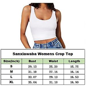 SanxiawaBa Women's Sleeveless Strappy Seamless Crop Tank Tops U Neck Workout Fitness Basic Cropped Camis Hot Pink Small
