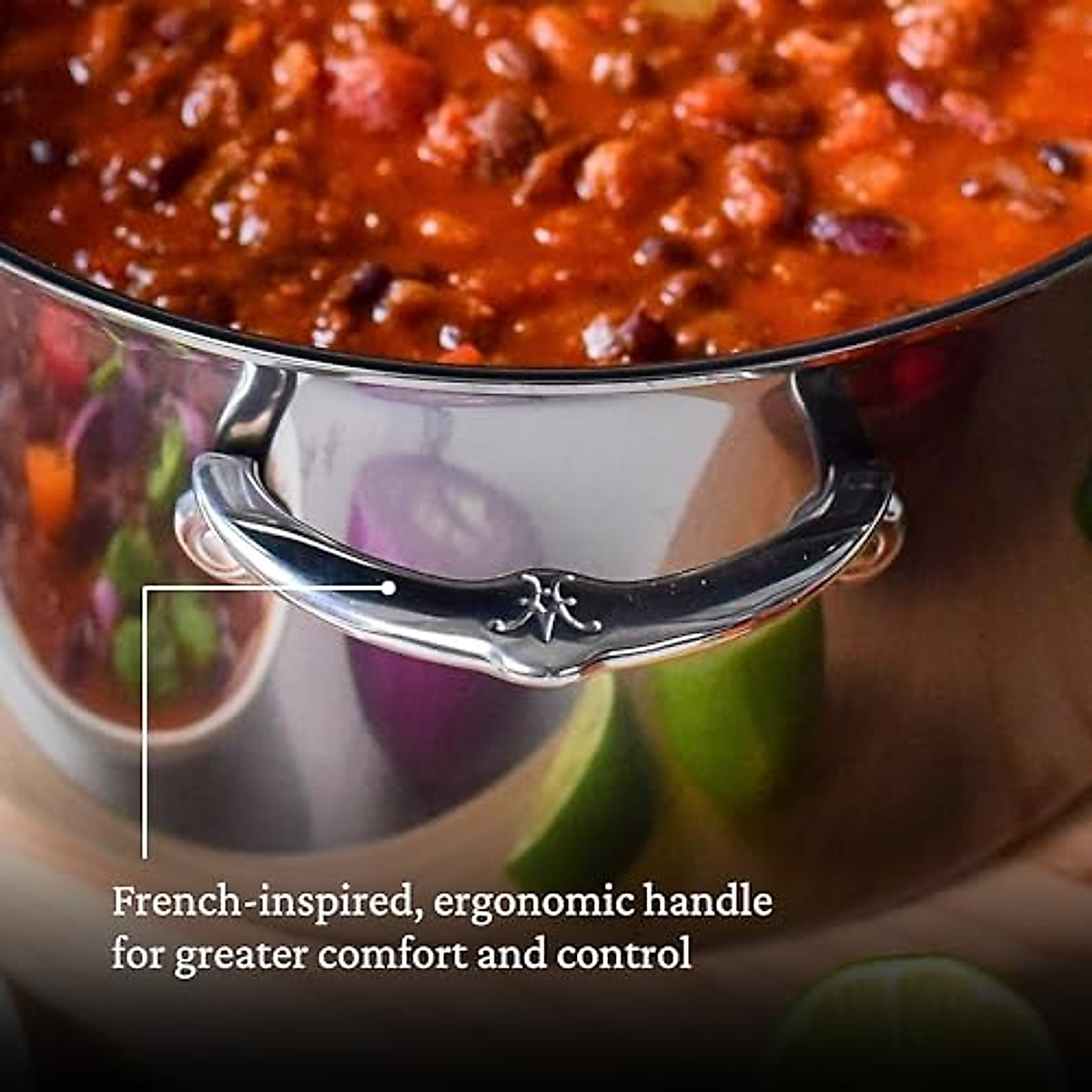 Hestan - NanoBond Collection - Titanium Stainless Steel 8-Quart Stock Pot with Lid - Toxin, PFAS, & Chemical Free Clean Cookware, Induction Cooktop Compatible