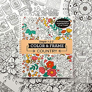 Color & Frame - Country (Adult Coloring Book)