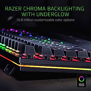Razer Huntsman Elite Opto-Mechanical Switch Wired Mechanical Gaming Keyboard: Multi-Functional Digital Dial, Multi-Functional Digital Dials, RGB Lighting USB Computer Keyboards for PC Gaming (Renewed)