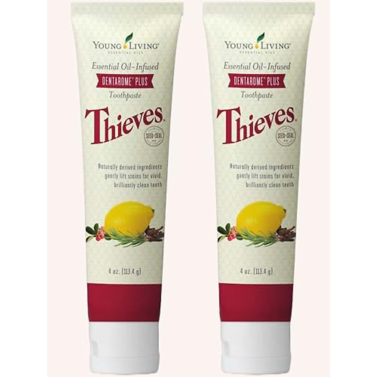 Young Living Thieves Dentarome Plus Toothpaste - 4 oz (2-Pack) - Natural Oral Care for a Bright Smile - Thieves-infused Toothpaste - Naturally Derived Ingredients