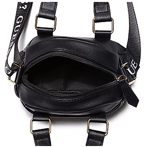 GUESS Factor Women's Mini Faux-Leather Logo Satchel, Black