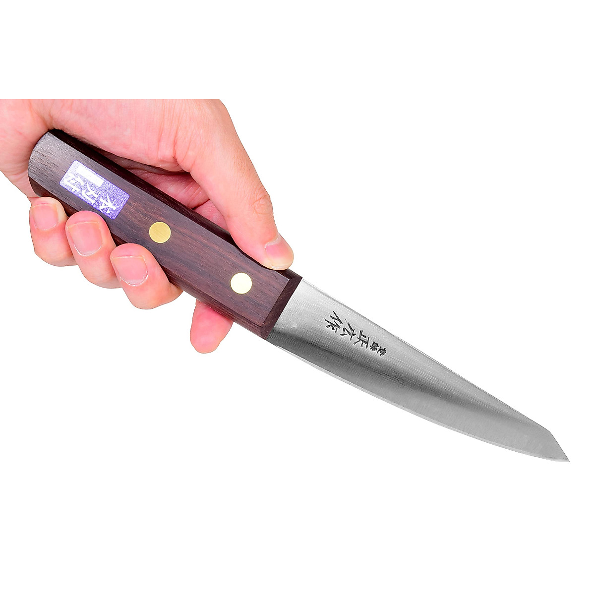 Seki Japan Masahiro Japanese Professional Boning Knife Round Type, 150 mm (5.9 inch), Japanese Carbon Steel Kitchen Cutlery, Chef Knives with Rose Wood Handle for Home Kitchen & Restaurant