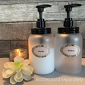 Bottiful Home - 22 Pack Oval Waterproof Permanent Labels for Refillable Shampoo, Conditioner, Soap, Lotion and Household Product Bottles (1.5"x2.5") (Woodgrain)