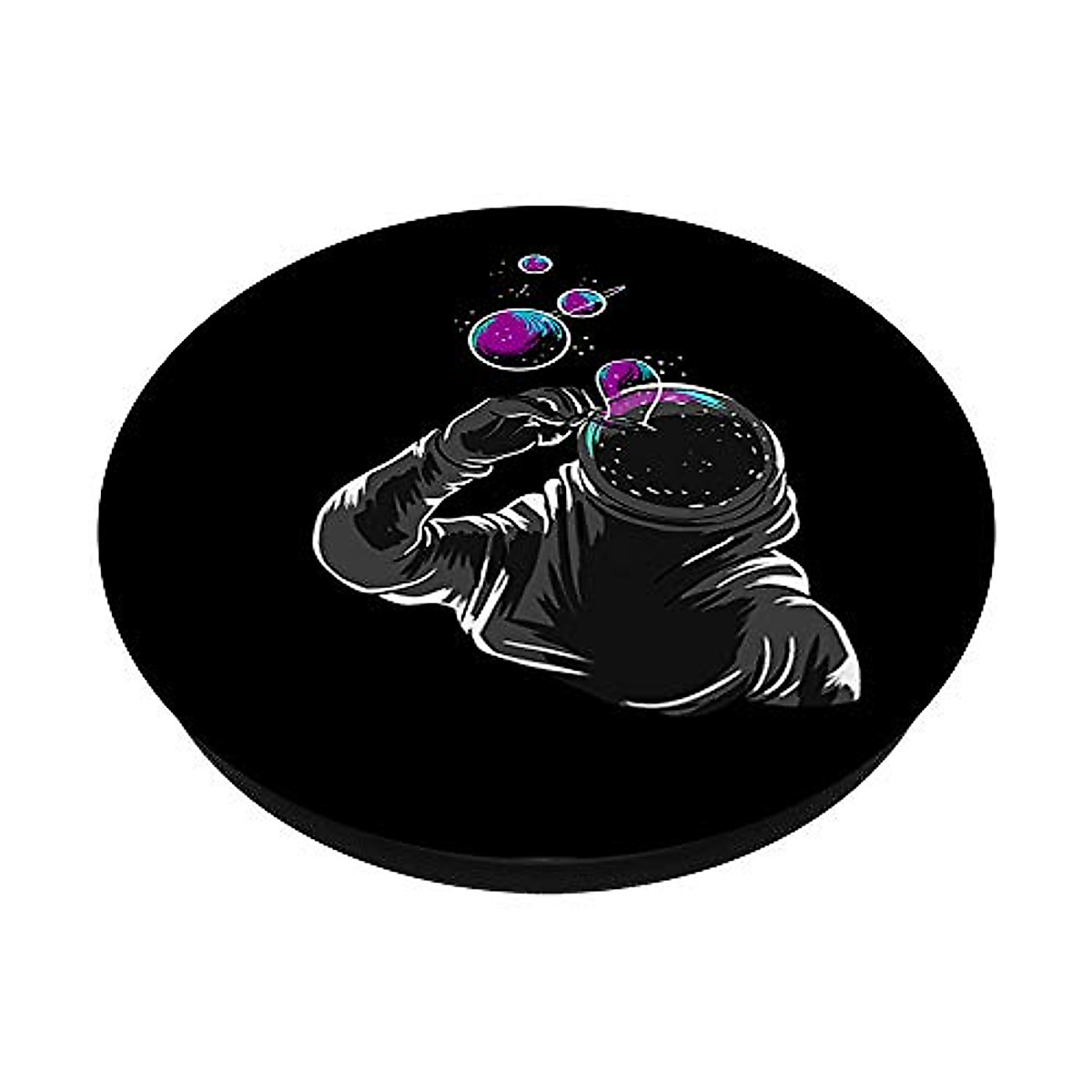 Astronaut Blowing Bubbles On Space Cute Galaxy Spaceman Gift PopSockets PopGrip: Swappable Grip for Phones & Tablets