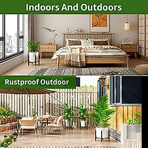 2 PACK Black Metal Adjustable Plant Stand for Indoor Plants, Rustproof Iron Mid Century Plant Stand suitable for outdoor, Boho Plant Stand Holder Balcony Fits 8-12 INCH Pots for Living Room