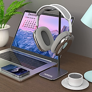 targeal Headphone Stand - Aluminum Gaming Headset Holder for Desk - Computer Game Hardware and Accessories - Gamer Storage Gifts for Men - Black