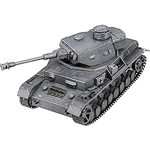 Fascinations Metal Earth Premium Series Panzer IV Tank 3D Metal Model Kit Bundle with Tweezers
