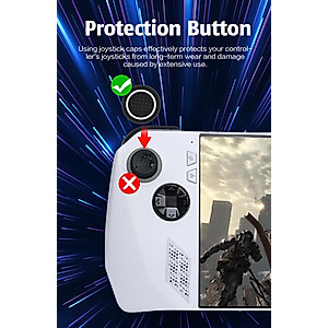 ASUS ROG Ally Thumb Grip Caps, Soft Silicone Joystick Cover Compatible with ASUS ROG Ally - (Two Sets)