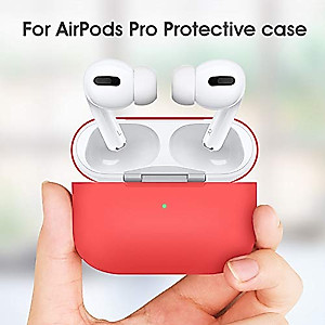 Compatible with Airpod Pro Cases, Silicone Protective Cover for Airpod Pro Case-Green (Lavender Grey)