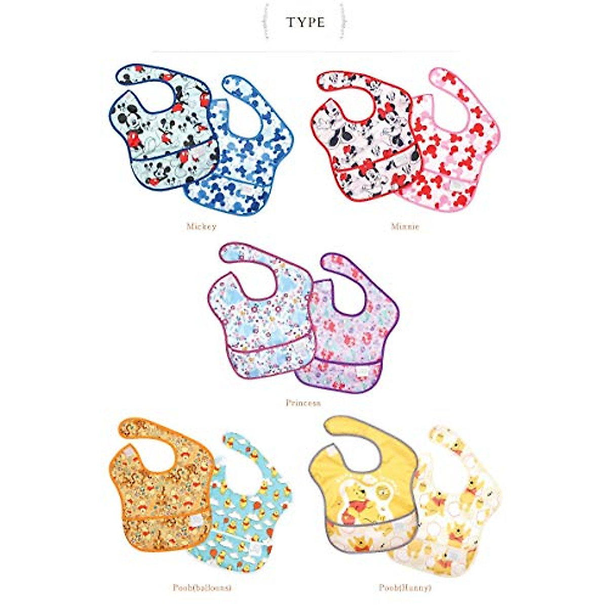 Bumkins Bibs, Disney Winnie The Pooh Baby Bibs for Girl or Boy, SuperBib Baby and Toddler Bib for 6-24 Months, Baby Bib for Eating, Feeding Bib, Waterproof Fabric – Hunny