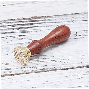 SEWACC Wedding Invitation Envelopes Custom Seal Stamp Wax Seal Stamp Retro Wax Stamp Wooden Retro Stamper Sealing Stamper Vintage Stamper Wax Model Die Sealing Wax Classic Wooden Handle