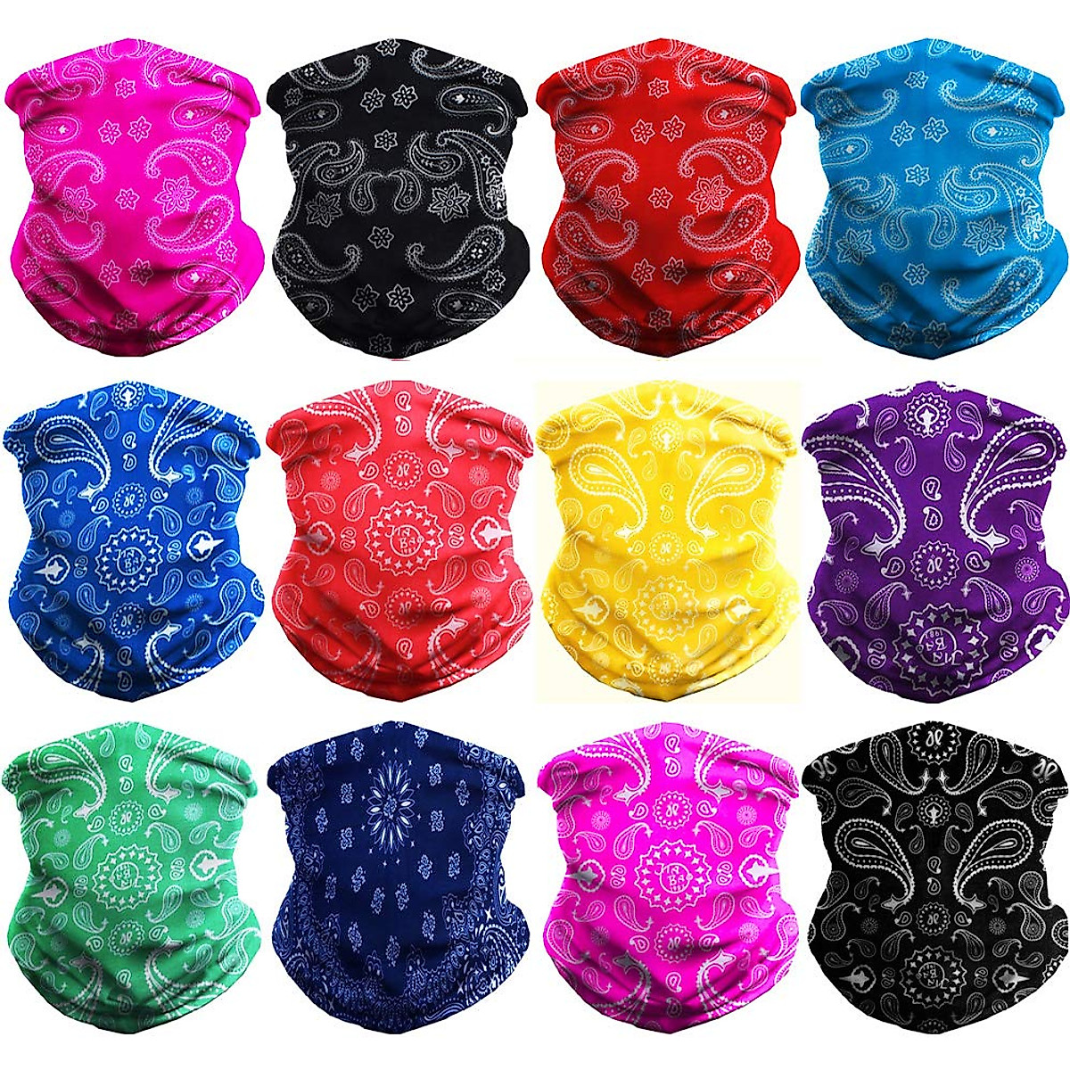 WONBURY Neck Gaiter Balaclava Headwear Headwrap for Women Men Cycling Fishing Climbing， Paisley