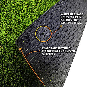 SMARTLAWN PROFESSIONAL Realistic Artificial Grass Rug, 5'X11' Carpets for Indoor and Outdoor Use, 1.25" Pile Height Soft and Lush Natural Looking Synthetic Mats