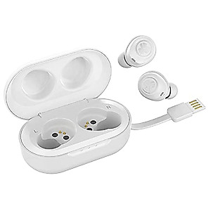 JLab JBuds Air True Wireless Signature Bluetooth Earbuds + Charging Case, White, IP55 Sweat Resistance, Bluetooth 5.0 Connection, 3 EQ Sound Settings Signature, Balanced, Bass Boost