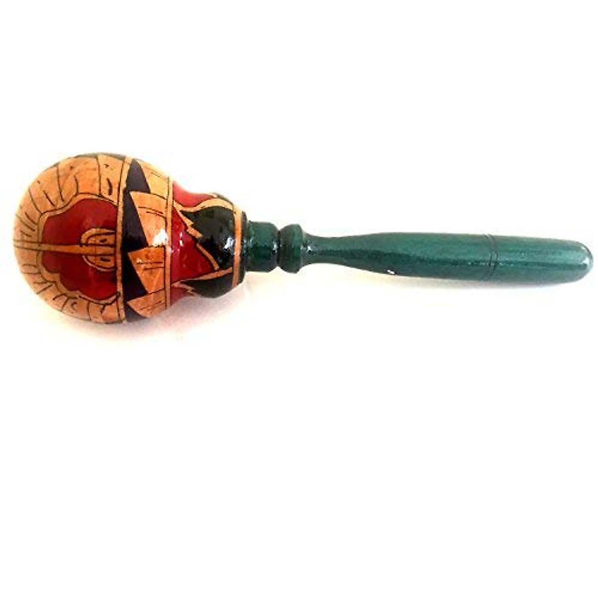 Jive Wooden Maracas Percussion Musical Instrument Hand Painted Shaker Rattle Pair Adults