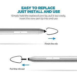 Stylus Pen for HP Pavilion x360 Touchscreen Laptop Pencil, HP Envy x360 15-bp0,x360 15-cn0,X2 12-e0xx,X2 12g0xx;HP Spectre x360 13-ac0xx 15-blxxx, HP Pavilion x360 11m-ad0 14M-ba0 14-cd0 15-br0