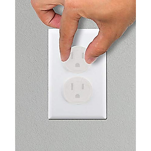 38 Pieces Clear Outlet Covers Baby Proofing - Vmaisi Electrical Safety ChildProof Plug Protector - (Clear, 38 Pack)