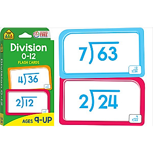 School Zone - Get Ready Flash Cards Multiplication & Division 2 Pack - Ages 8 to 9, 3rd Grade, 4th Grade, Multiplication 0-12, Division 0-12, Elementary Math, and More
