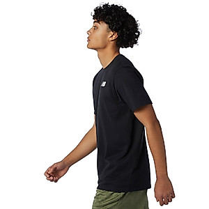 New Balance Men's Heather Tech Short Sleeve, Black , XX-Large